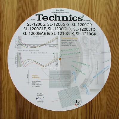 Cartridge Protractor for Technics SL-1200G/GR/GLE/GLD/LTD/GAE/1210GR ...