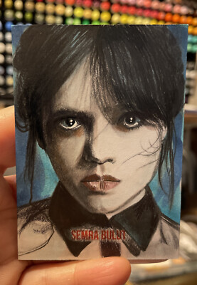 Jenna Ortega Wednesday Personal Sketch Card By Semra Bulut | eBay