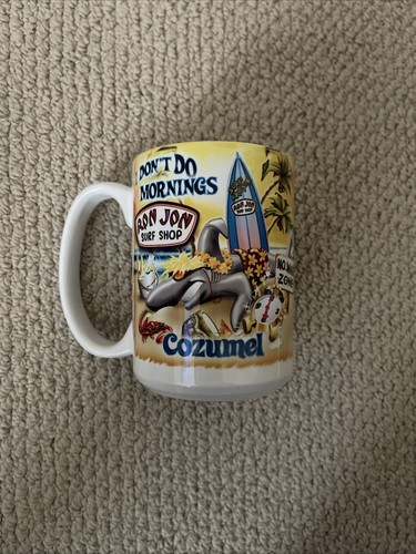 Ron Jon Surf Shop Coffee Mug Party Tiki Style No Wake Zone Sharks Beach ...