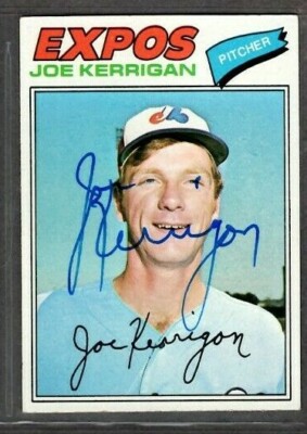 1977 Topps #341 Joe Kerrigan Montreal Expos Baseball Signed Autograph ...