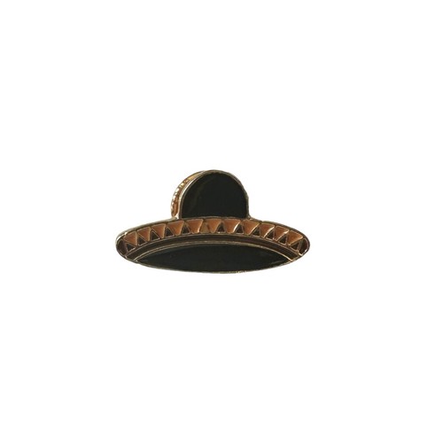 Sombrero Mexican Hat Lapel Pin Enamel Gold Tone | eBay
