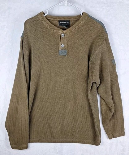 Eddie Bauer Pullover Field Hunting Sweater-Large Tall-Dark Army Green ...
