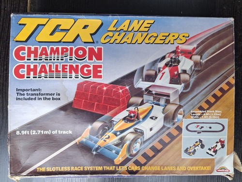 Vintage TCR Total Control Lane Changers Racing Kit Boxed with two cars ...
