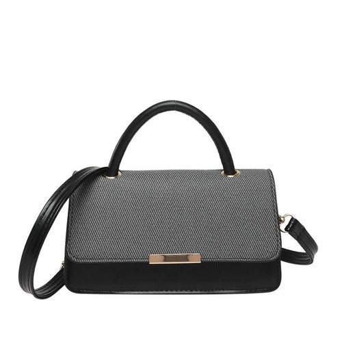 Gray Flip PU Tote Bag Top Handle Bag Shoulder Bag Single Layer Main Bag ...