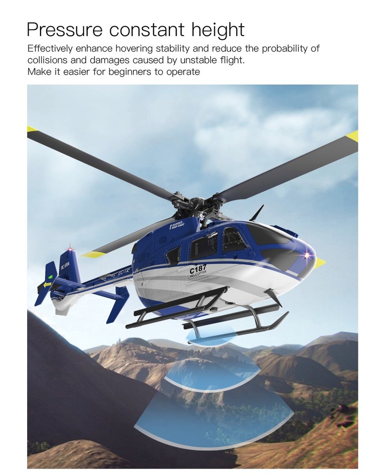 RC ERA C187 (EC135) RC RTF Helicopter 4CH 6-Axis Gyro Barometer ...