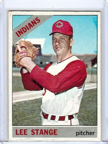 1966 Topps Lee Stange #371 Baseball Card INDIANS | eBay