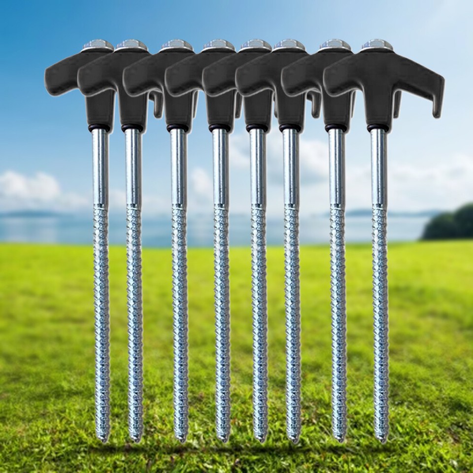 8Pcs Camping Stakes Tent Ground Nail with Hex Socket Heavy Duty Tent ...