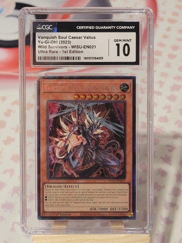 YuGiOh Vanquish Soul Caesar Valius WISU-EN021 1st Edition Grade 10 Low ...