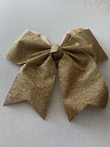 2 Gold Cheer Bows - Sparkle And Holographic | eBay