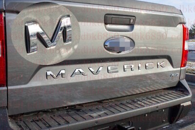 Chrome letters compatible with FORD MAVERICK 2022 23 logo tailgate ...