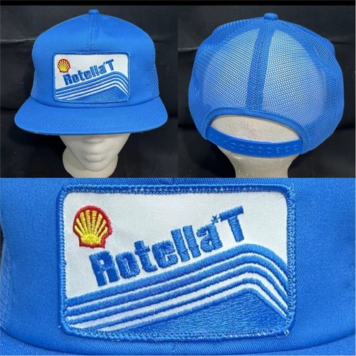 Vtg Shell Rotella T Mesh Trucker Snapback Hat Gas Oil Patch Logo K ...