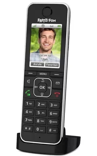 AVM FRITZ!Fon C6 Black Schnurloses DECT-Komforttelefon - Schwarz ...