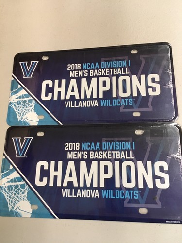 VILLANOVA WILDCATS NCAA 2018 NATIONAL CHAMPIONSHIP METAL LICENSE PLATE ...