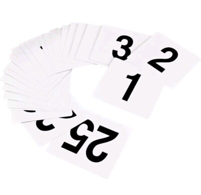 PLTN4025 4" x 4" Plastic Table Number Cards 1-25 * Cards Only | eBay