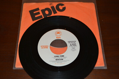 Rare BOSTON 45 PROMO Long Time NEAR MINT Epic Records White Label ...