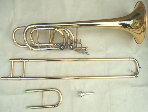 Funion Advanced Tuning Bass Trombone Kit Bb/F/Eb/G/D Key Brass Body ...