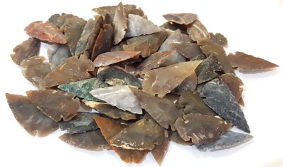 Flint Arrow Head Big 2" Inches Flint Stone l10 Arrowheads Natural Stone ...