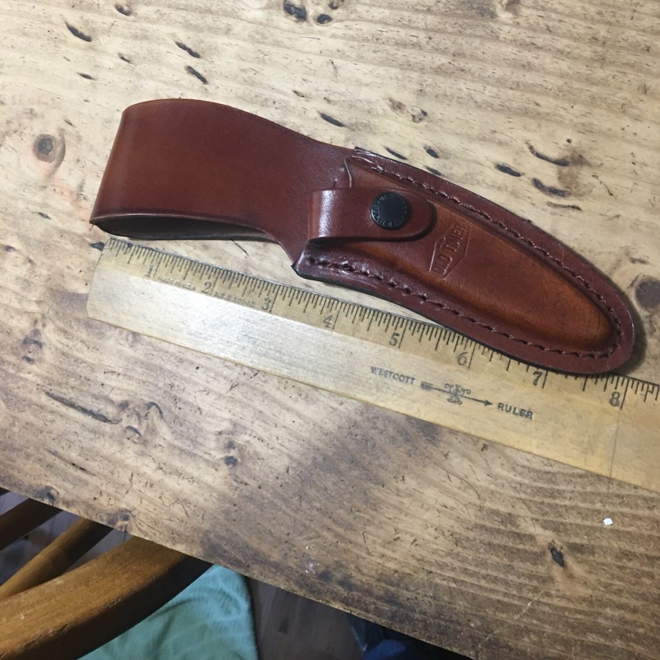 158OT LEATHER SHEATH FOR SCHRADE OLD TIMER SHARP FINGER GUTHOOK ...