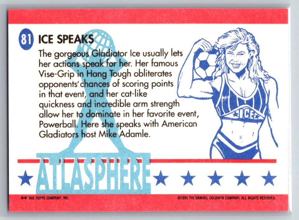 1991 Topps American Gladiators Ice Speaks #81 | eBay
