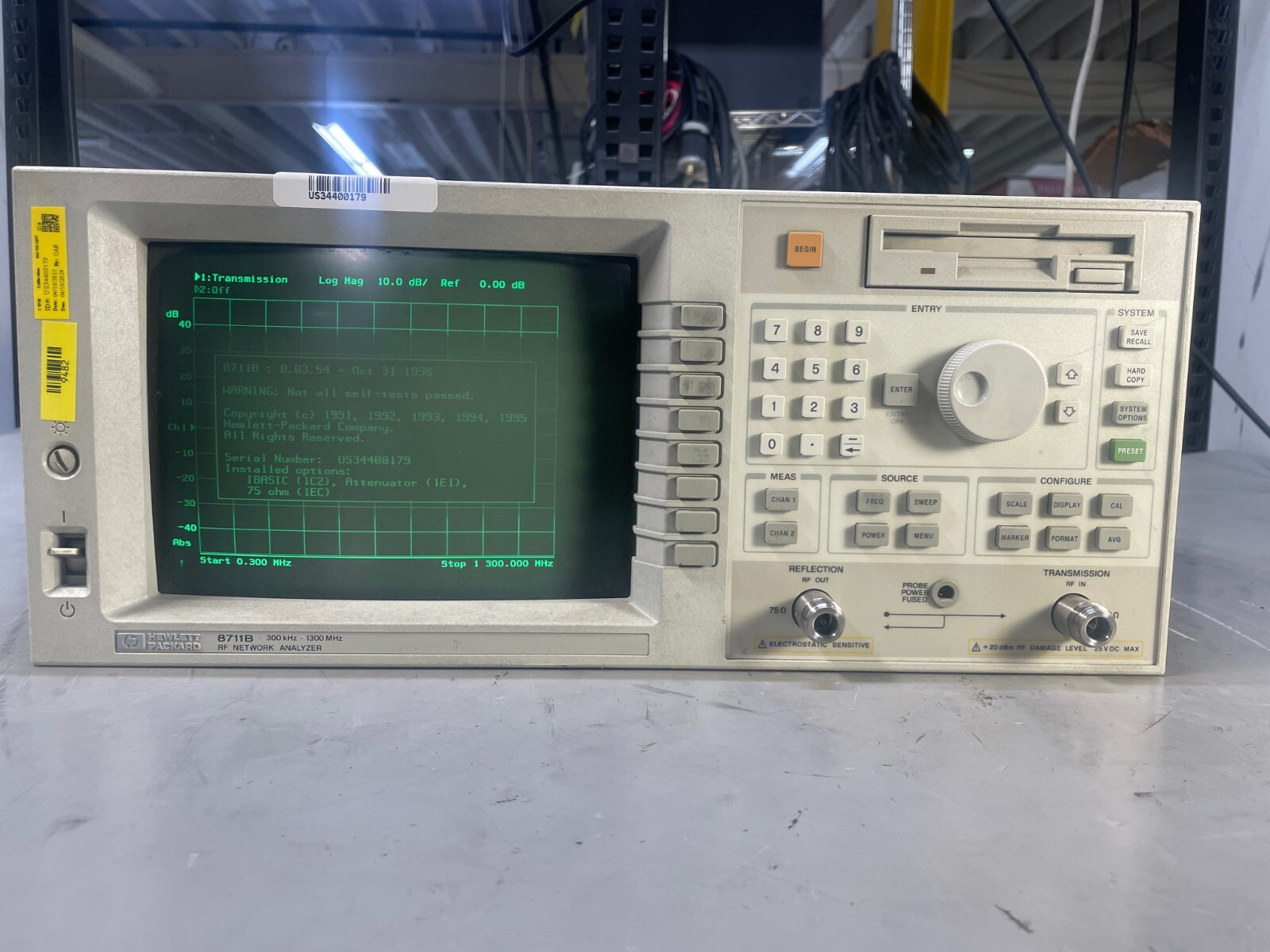 HP Agilent 8711B RF Network Analyzer 300kHz-1.3GHz OPT 1C2 1E1 1EC ...