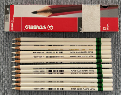Stabilo 8052 All WHITE Pencil 3.3 mm 12 count NEW in Box | eBay