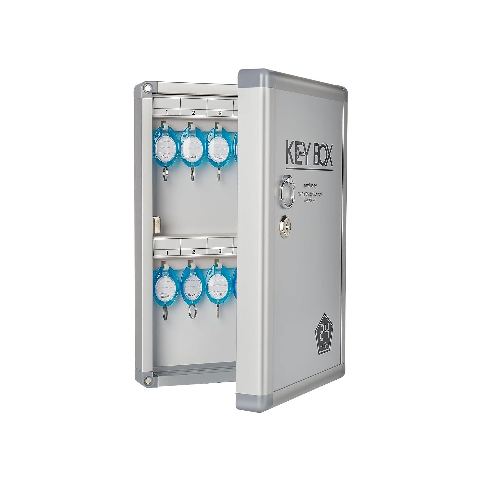Key Lock Box Wall-Mounted,Key Cabinets 24 Key Hooks 8.45 * 2.55 ...
