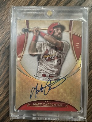 MATT CARPENTER AUTO 2017 TOPPS FIVE STAR CAREER ON CARD CARDINALS Auto ...