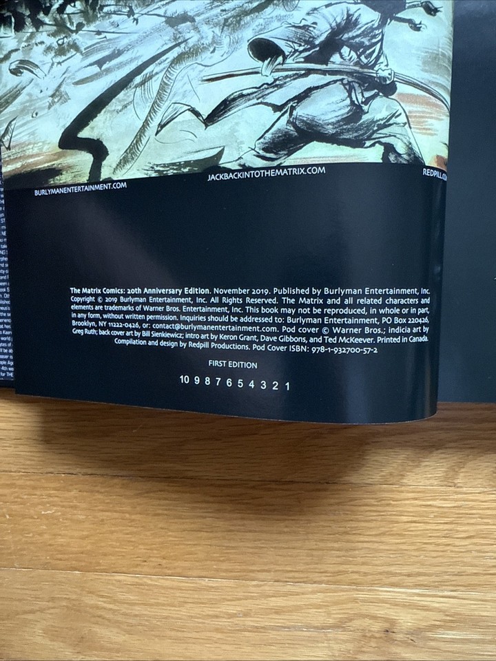 The Matrix Comics 20th Ann.Ed. First Print Canada 2019 Pre Owned | eBay