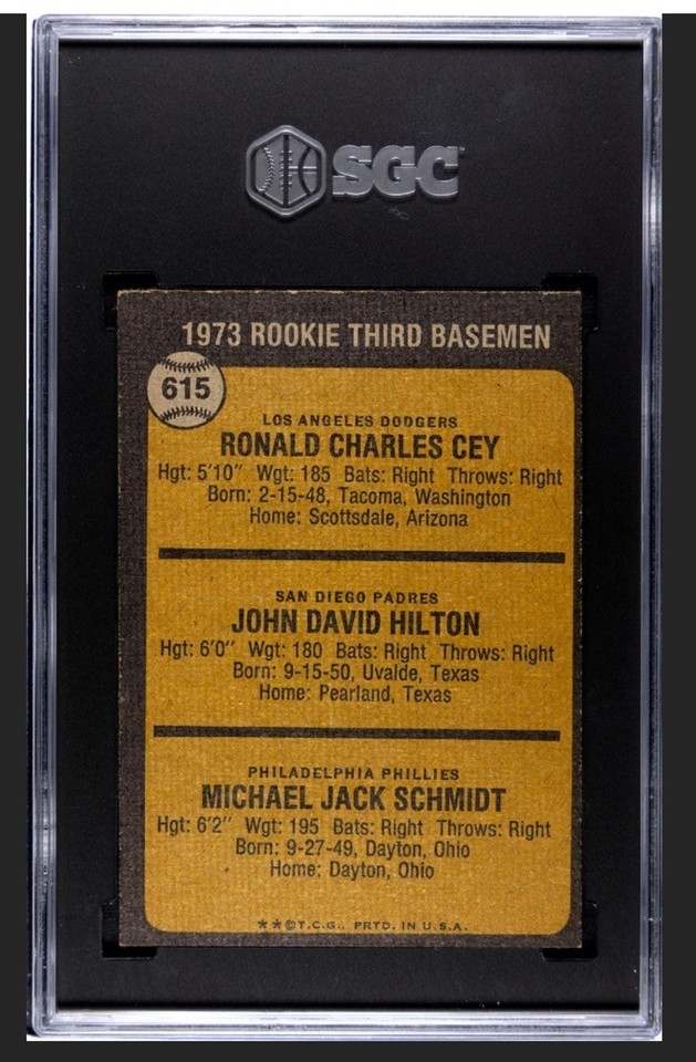 MIKE SCHMIDT 1973 TOPPS SGC 6.5 ! *JUST GRADED ! *DEAD CENTERED HIGH ...
