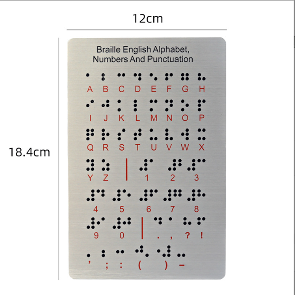 Punctuation Marks Braille Learning Board Portable Size 7.25x4.7 Inches ...