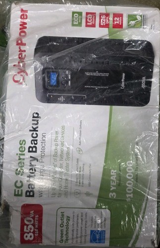 CyberPower EC850LCD Battery Backup W/Surge Protector UPS System ...