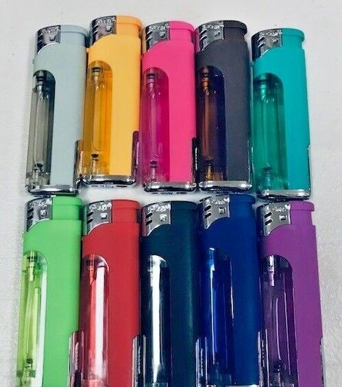 5-Flags Refillable Butane Lighter Ass. Colors White LED #80-82LEDW Lot ...