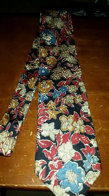 Britches of Georgetown silk floral pattern hand made USA Neck tie | eBay