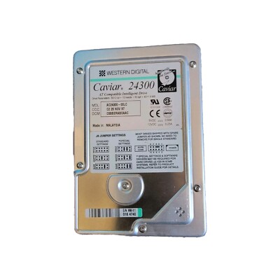 Vintage Hard Drive Disk IDE Western Digital Caviar 24300 AC24300-00LC ...