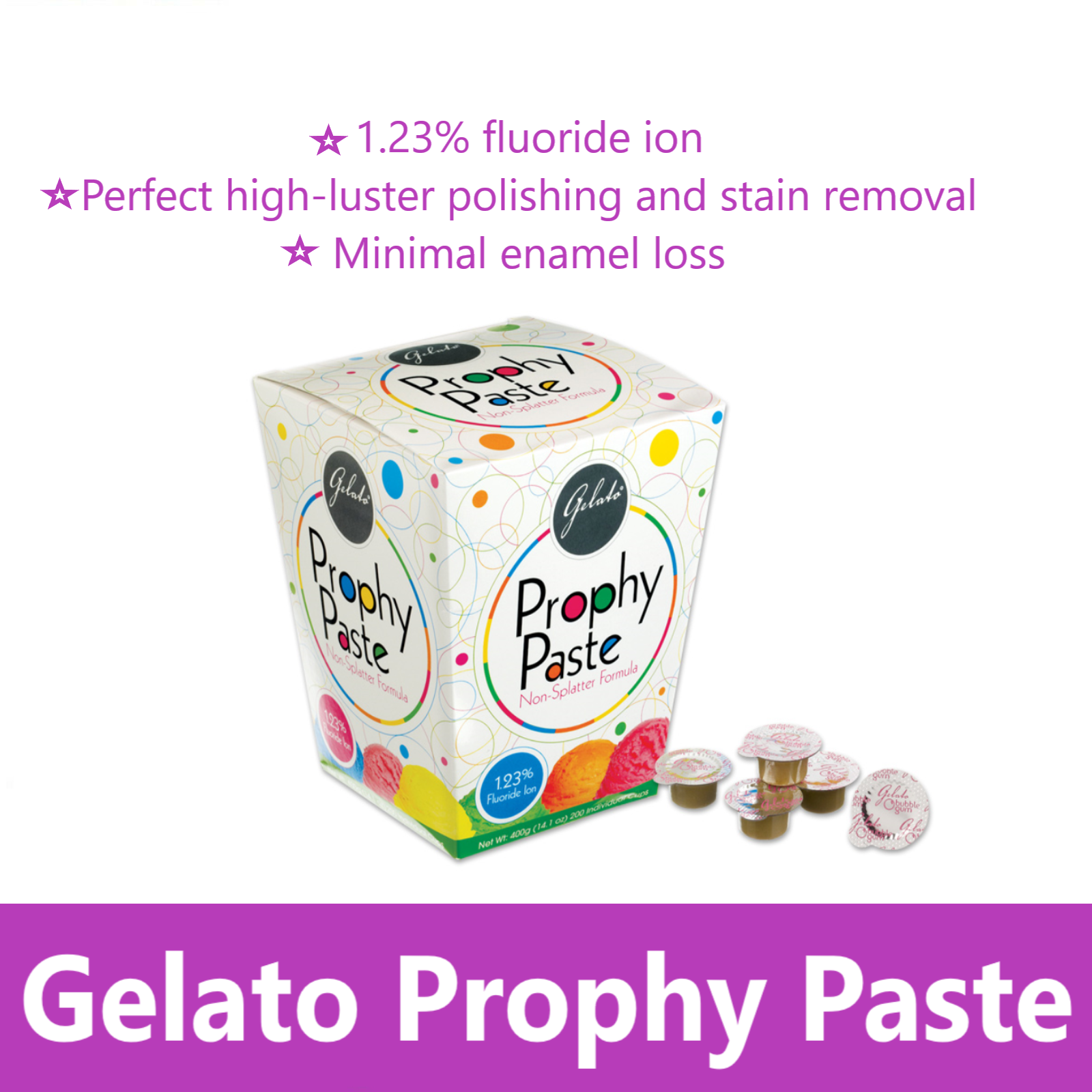 Dental GELATO Prophy Paste Prophylaxis Non Splatter All Grit Types | eBay