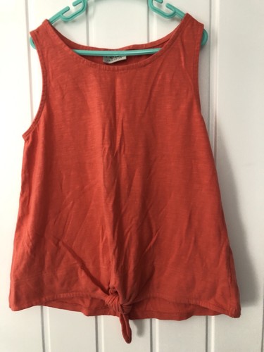 Next girls orange tie front vest top, age 10 | eBay