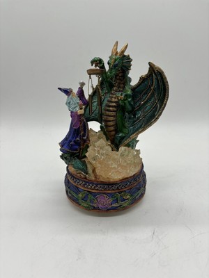 Dragon Wizard Sculpture Crystal Ball Musical Resin Very Nice 1.8 oz | eBay