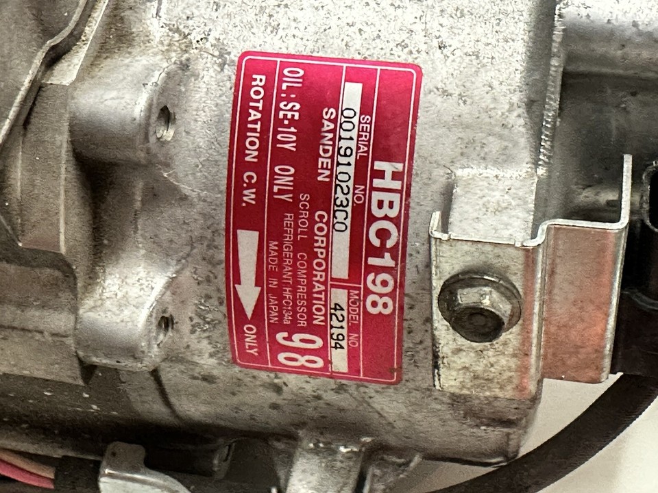 2012-2015 Honda Civic 2013-2014 Acura ILX Hybrid A/C Compressor W ...