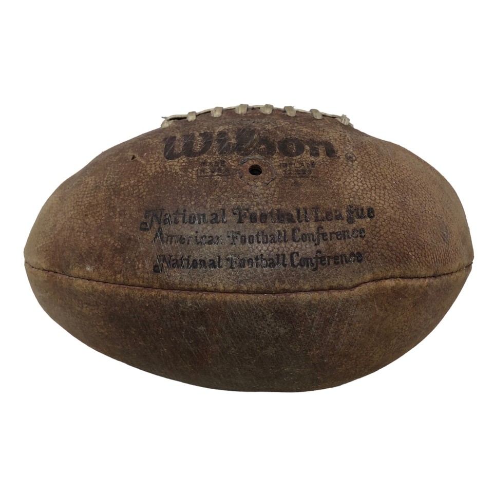 VTG American NFL Wilson Leather Football Pete Rozelle Commisioner | eBay