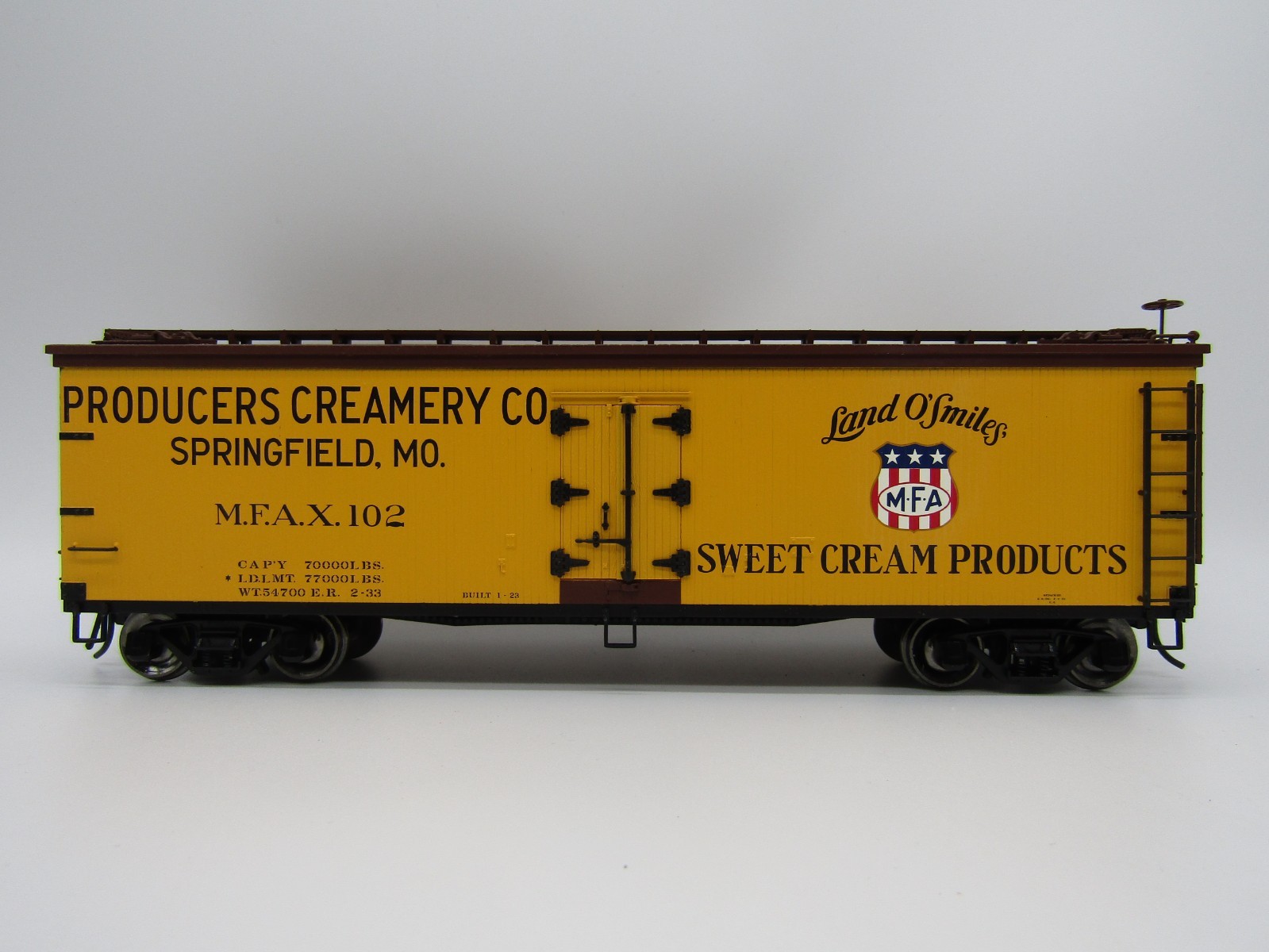 Atlas O 40' Wood Reefer - Producers Creamery 102 2-Rail | eBay