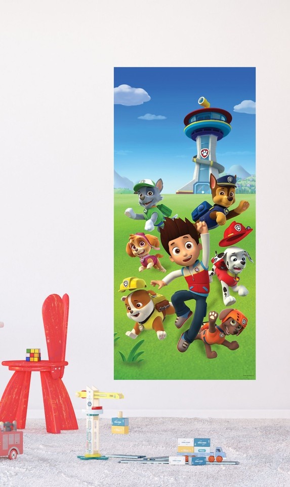 Wandbild Tapete Paw Patrol Welpen 202x90cm Kinder Schlafzimmer Plakat ...