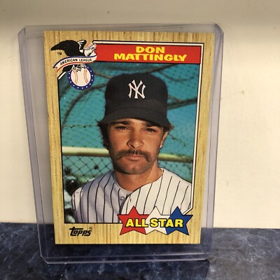 1987 Topps Don Mattingly #606 All Star Baseball Card New York Yankees ...