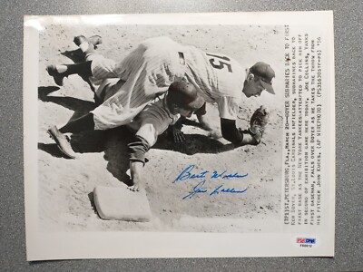 JOE COLLINS YANKEES SIGNED AUTOGRAPHED PSA ORIGINAL VINTAGE 1956 ...