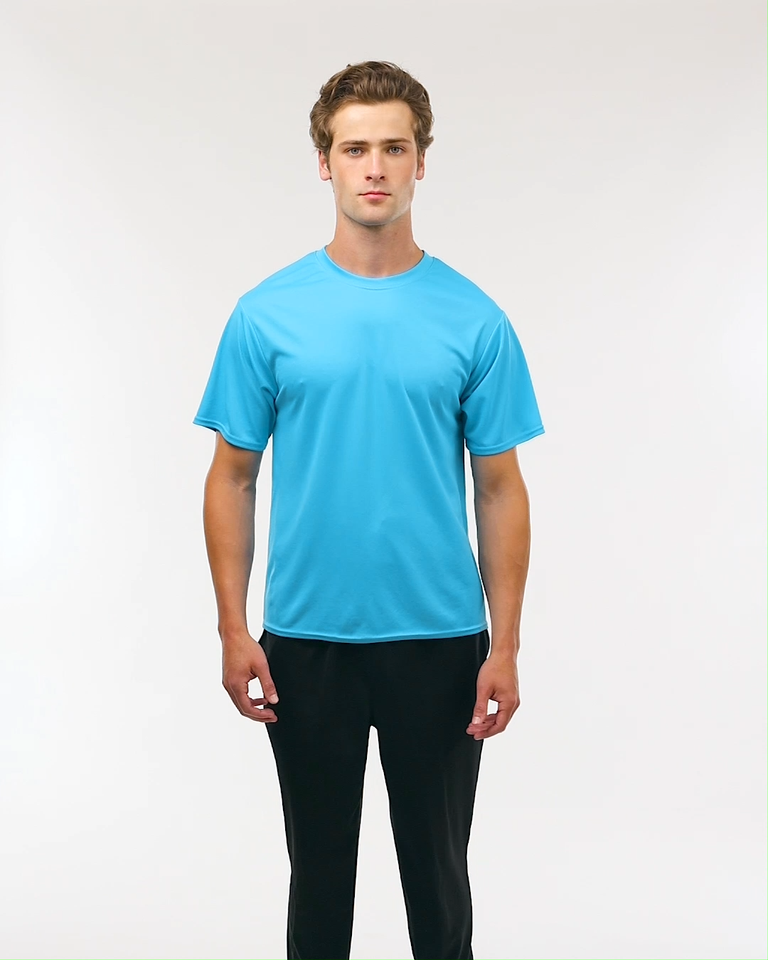 🔥 C2 Sport Men 100% Poly Performance Fabric Short Sleeve T-shirt Up To ...