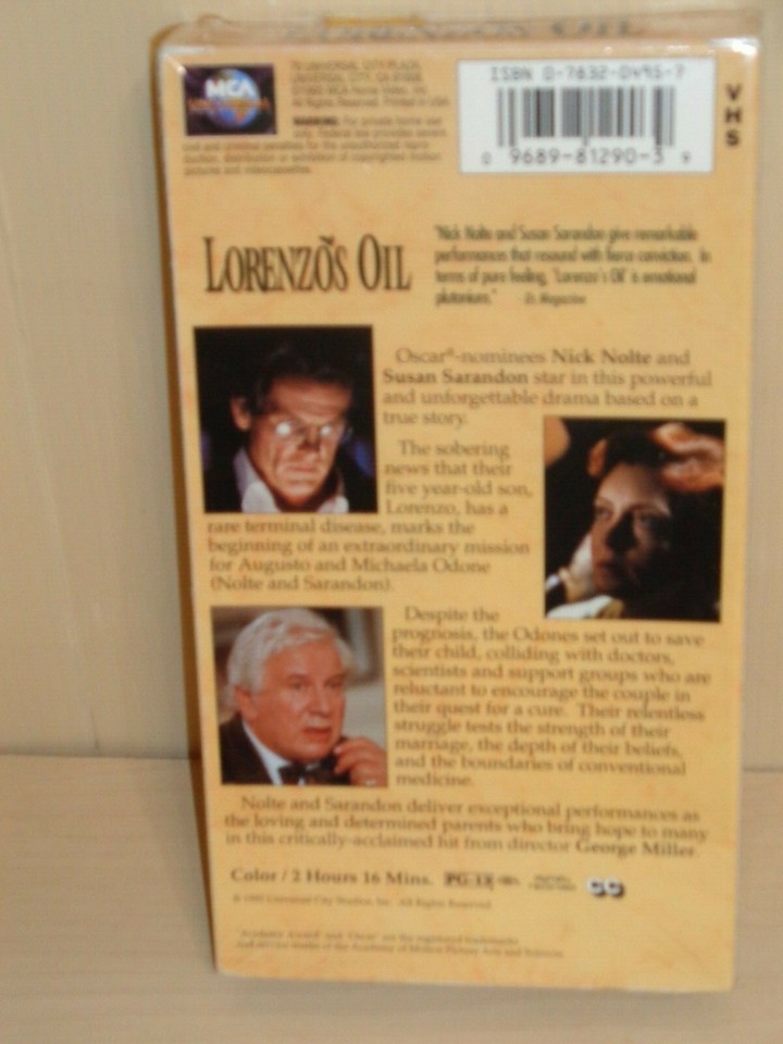 Lorenzos Oil (VHS, 1993) - Ne & Sealed! 96898129039| eBay