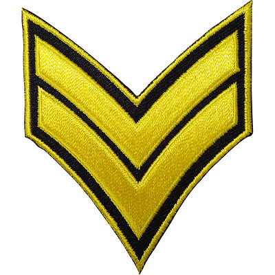 Corporal Stripes Embroidered Iron / Sew On Patch US British Army ...