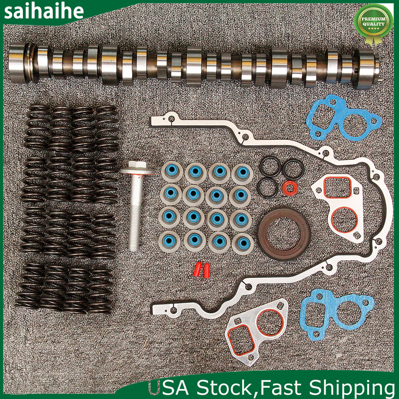 Stage 3 LS Truck Camshaft Springs Kit w/ Gaskets For 99-13 Chevy 4.8 5. ...