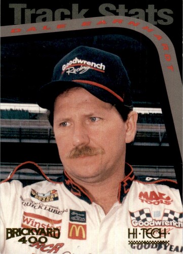 1994 Hi-Tech Cards Track Stats Brickyard 400 Dale Earnhardt #38 NASCAR ...