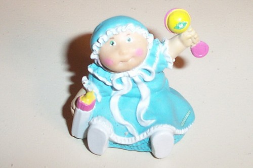 VTG CABBAGE PATCH KIDS ~2” Rubber Figure BABY w Rattler & Bottle 1984 ...