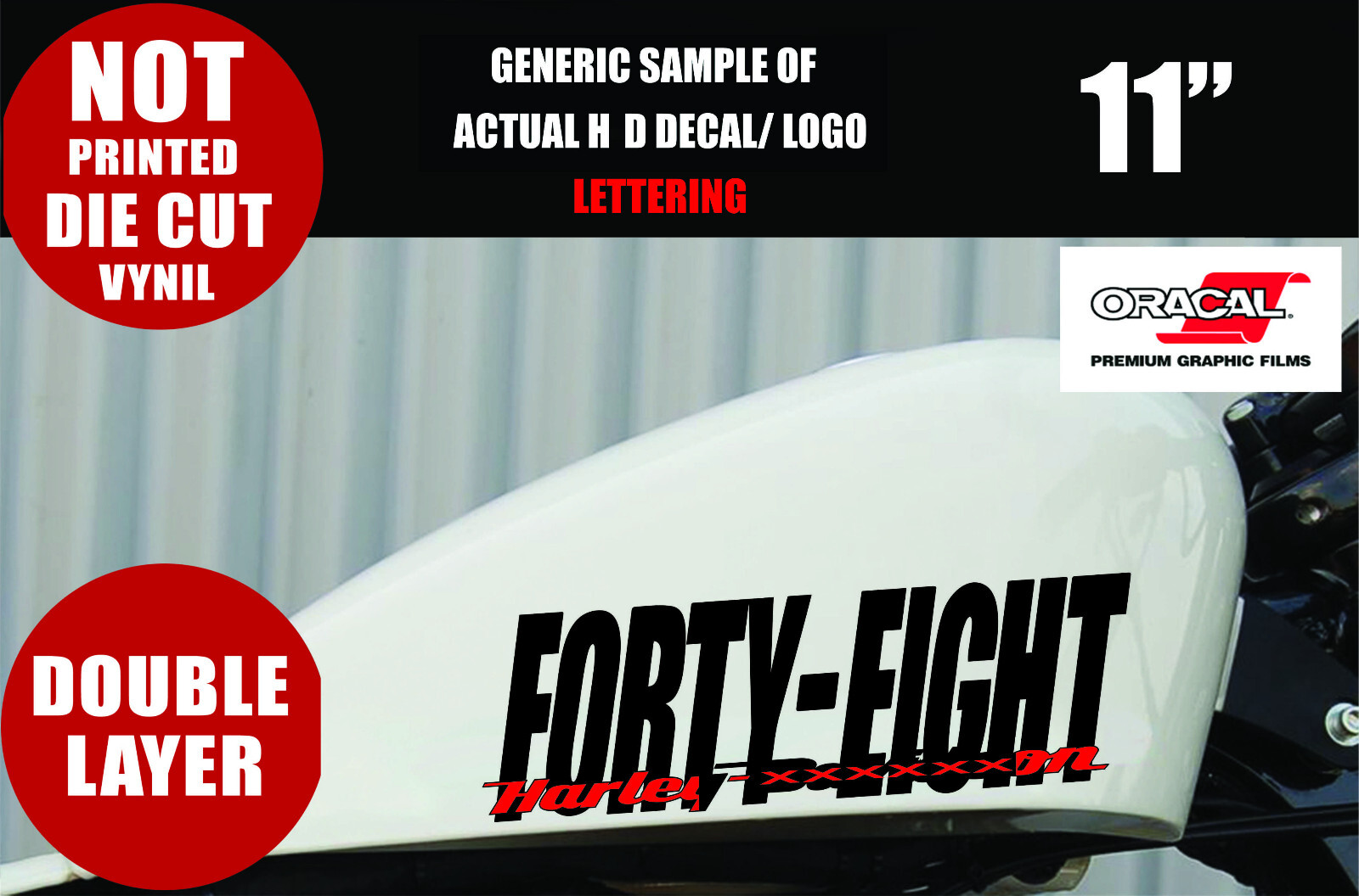 Harley Forty Eight 48 gas fuel tank suitable fits decals stickers kit ...